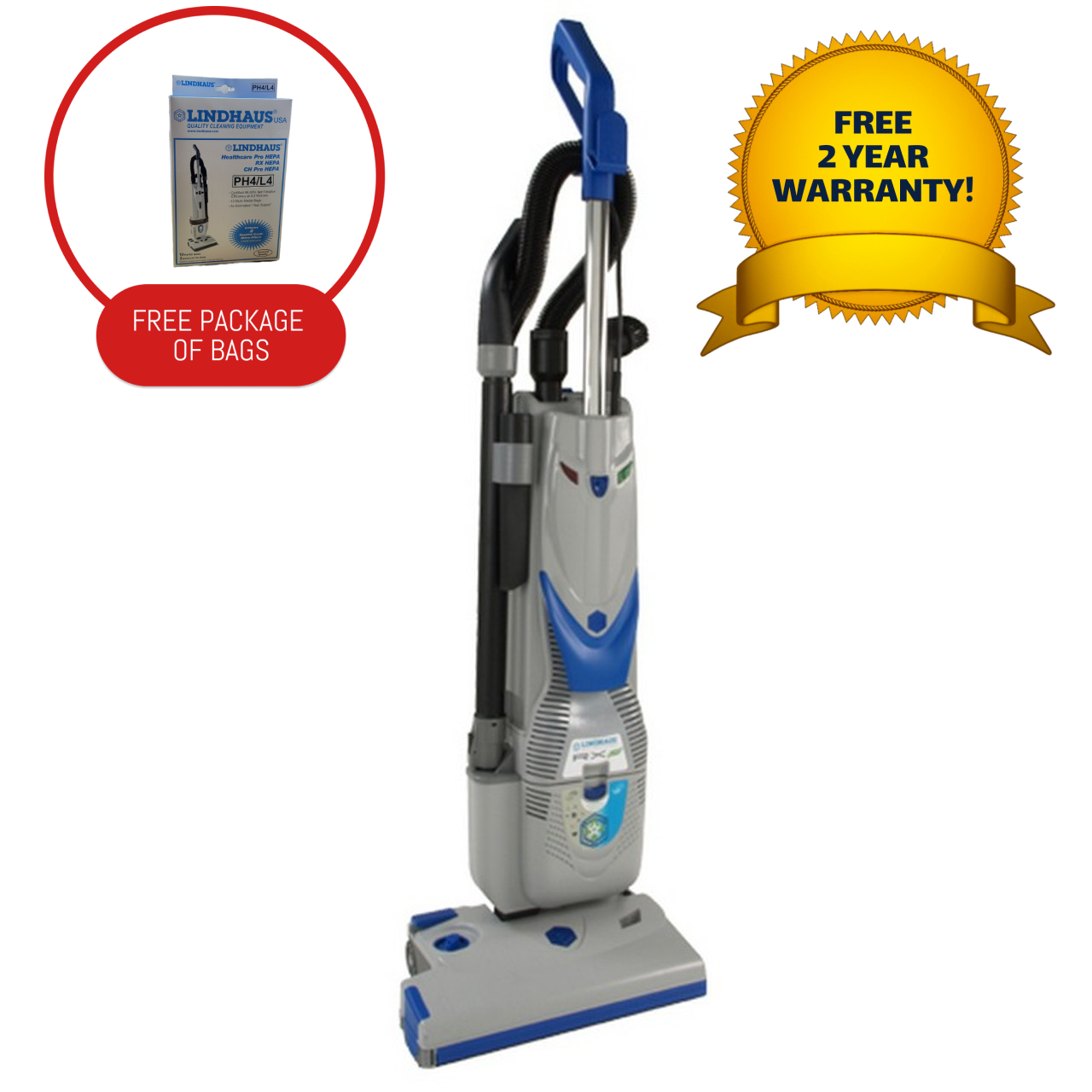 Lindhaus RX eco FORCE 380e Commercial Vacuum – Heavy-Duty Dual Motor ...